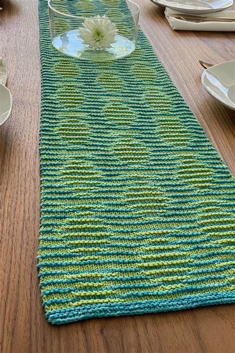 Caribe Table Runner Designer Knitting Pattern James Cox Knits