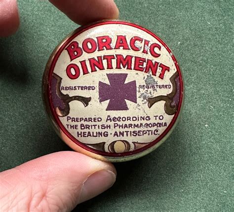Vintage Boracic Ointment Medicinal Tin Etsy