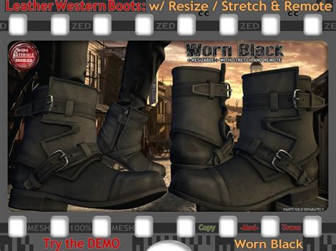 Second Life Marketplace Full Zed Mesh Materials Enabled Black Worn