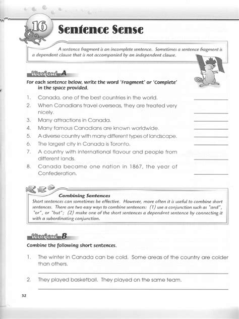 16 Sentence Sense Pdf