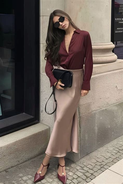 35 Silk Skirt Outfit Ideas That Make Them A Spring Must Have