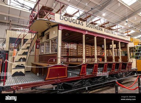 Douglas Southern Electric Tram National Tramway Museum Crich Matlock