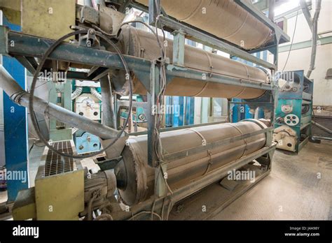 Machinery Inside Of A Rice Processing Facility In New Delhi India