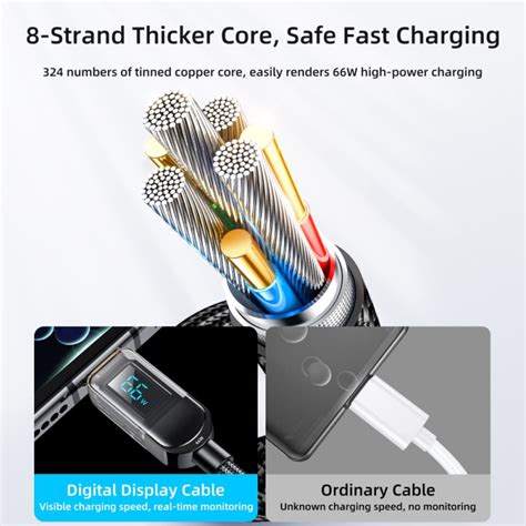 Câble de charge USB vers Type C 1 2m avec Affichage Numérique JOYROOM