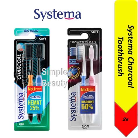 Systema Charcoal Big Head Toothbrush 2s Lazada Singapore