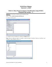 IS328 Data Mining Tutorial Lab Session 3 Docx IS328 Data Mining