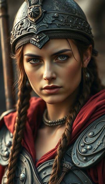 A Woman With Braids In Her Hair Premium Ai Generated Image