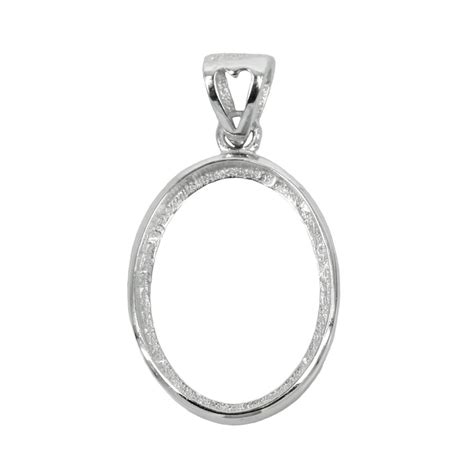 Oval Pendant Setting With Oval Bezel Mounting Including Bail In