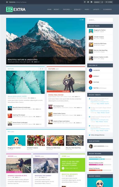 Extra Drag And Drop Magazine Wordpress Theme Elegant Themes