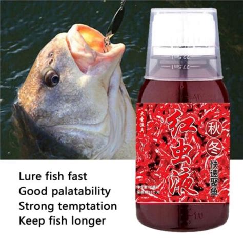 100ml Red Worm Liquid Bait Fish Scent Additive Strong Fishing Lure Ebay