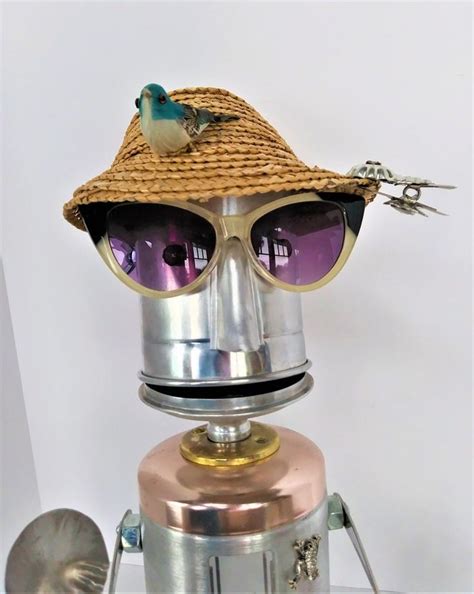 Gardener Robot Found Object Art Robot Sculpture Etsy Robot