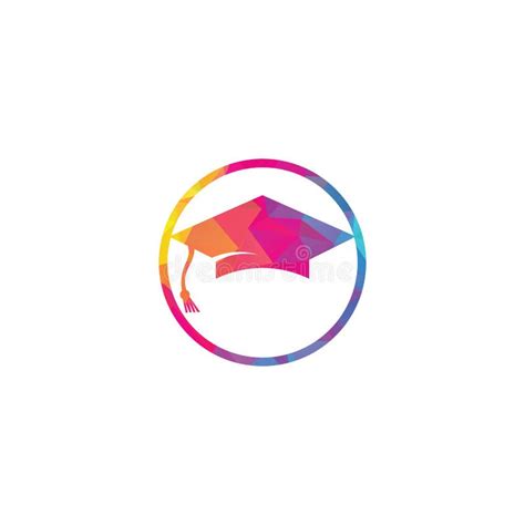 Graduation Cap Vector Logo Design Template Stock Vector Illustration