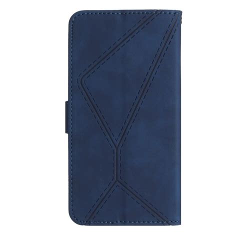 Peněženkové Pouzdro Embossing Pattern Stitchy Case Modré Xiaomi 13t