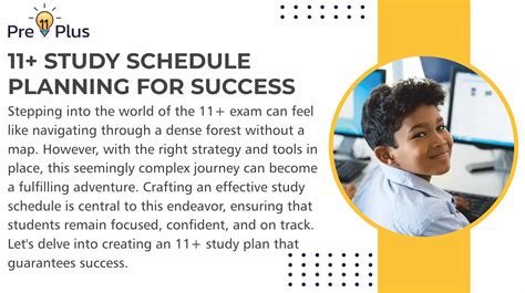 Planning For Success 11 Plus Preparation Study Schedule