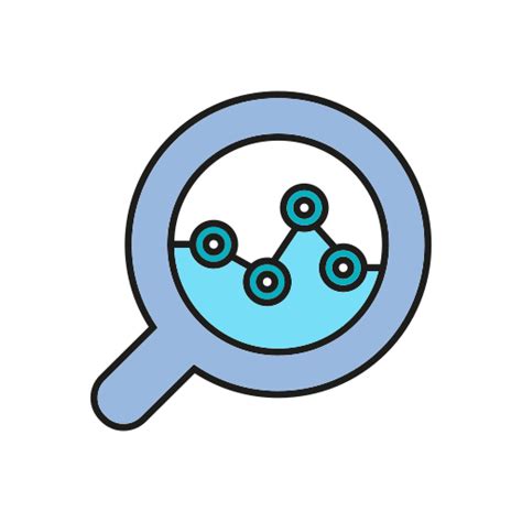 Analytics Chart Data Data Analysis Graph Magnifier Plot Icon