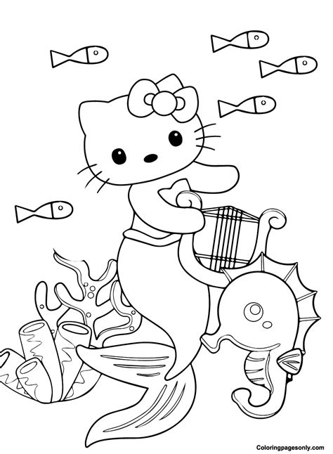 20 Hello Kitty Mermaid Coloring Pages Free Printable Pdf And Online