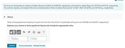 Solved Review The X And Y Coordinates In Meters Of Station