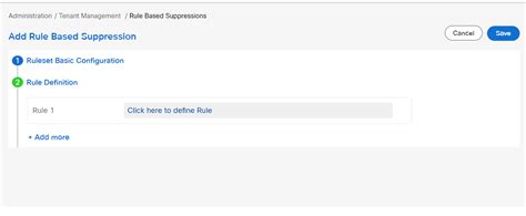 Rule Based Suppressions
