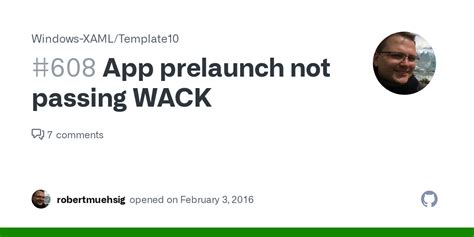 App Prelaunch Not Passing Wack · Issue 608 · Windows Xamltemplate10