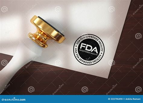 Round Logo Stamp On Paper In Black Usa Fda Approved Facility Registered