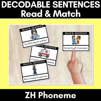 ZH Phoneme Decodable Sentences Read Match By Mrs Learning Bee