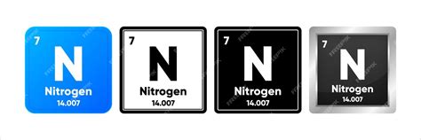 Premium Vector Nitrogen Chemical Element With 7 Atomic Number Atomic