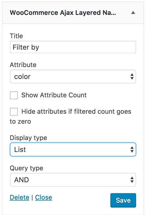 Ajax Enabled Enhanced Layered Navigation Documentation Woocommerce
