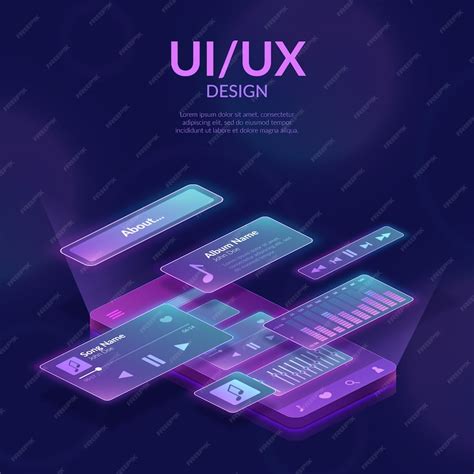 Premium Vector Gradient Mobile Uiux Template Design
