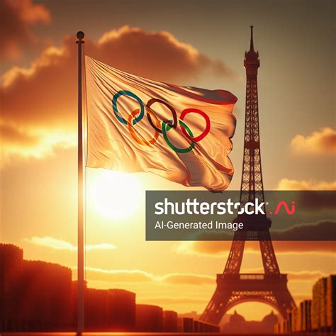 Outdoor Photo Official Olympic Flag Flying Ai Generated Image 2465390083 Shutterstock