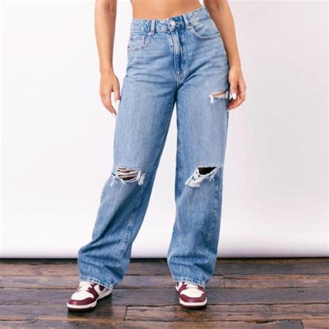 Garage Baggy Ripped Blue Jeans Size 27 5 Quick Depop