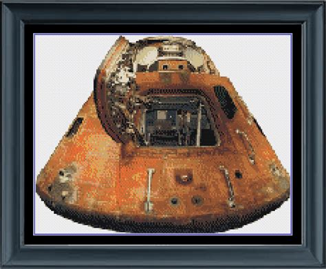 Nasa Space Capsule Cross Stitch Pattern Astronaut Cross Stitch Patte