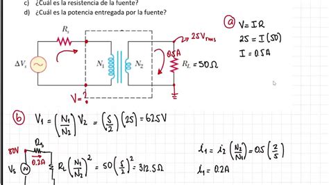 Corriente Alterna Circuito Con Transformador Ejercicio 4 YouTube