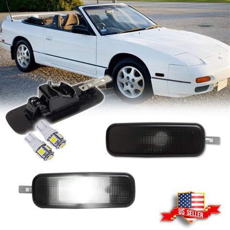 GTINTHEBOX Smoke White LED Front Side Marker Lights For 1993 1997