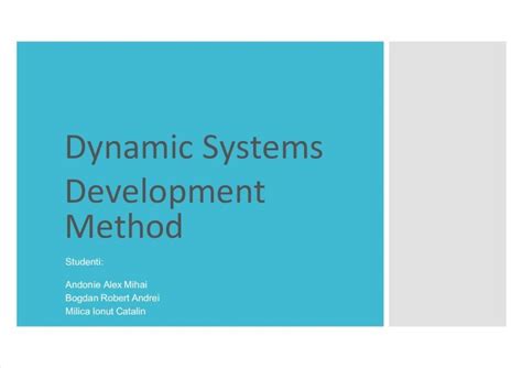 Pdf Dynamic Systems Development Method Prezentare Powerpoint