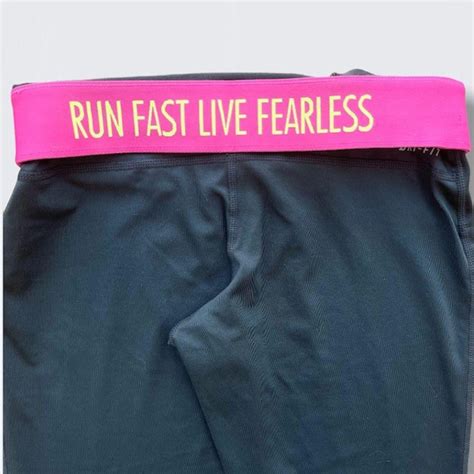 Nike Dri Fit Gray Pink RUN FAST LIVE FEARLESS Depop