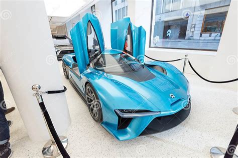 Nio Ep9 Electric Sports Car On Display At Nio House In Oslo Editorial