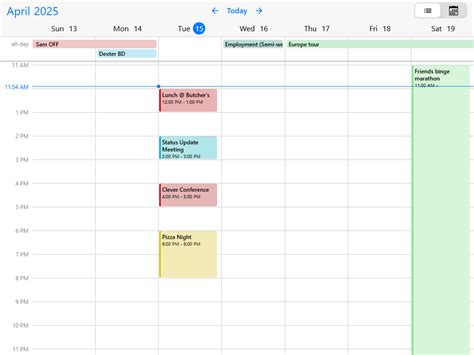 angular and ionic scheduler customizing the header example mobiscroll
