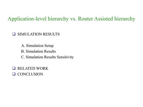 Ppt A Comparison Of Application Level And Router Assisted