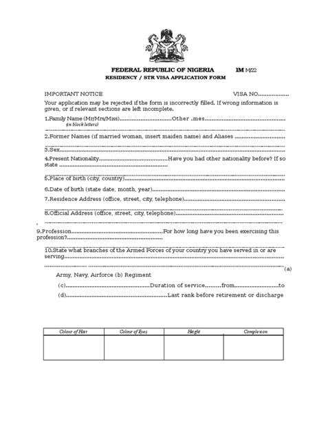 Nigerian Residency Visa Application A Comprehensive Review Of