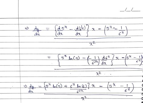 [solved] find the derivative of y ln 5x use symbolic