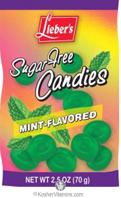 Liebers Kosher Sugar Free Candies Mint Flavored 25 Oz