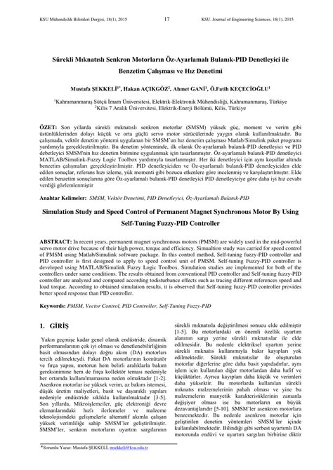 PDF Simulation Study And Speed Control Of Permanent Magnet