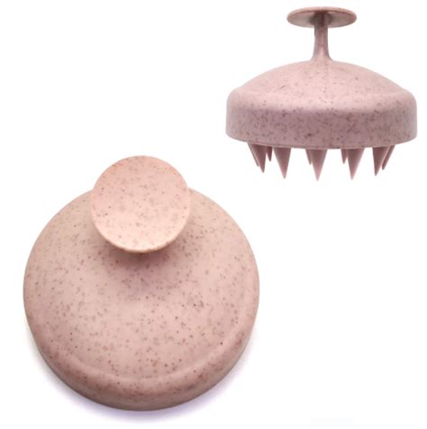 Novelty Design Wheat Straw Handheld Soft Silicone Head Scalp Massage H