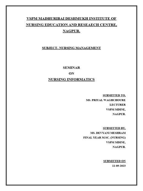 Nursing Informatics Pdf