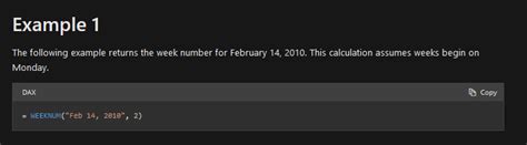 [issue ]weeknum parameter incorrect for power bi w microsoft fabric community