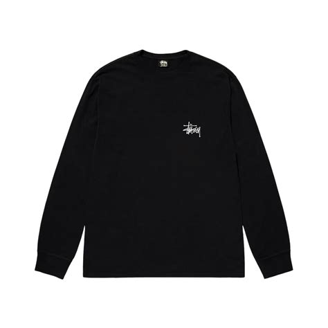 스투시 베이직 스투시 롱슬리브 티셔츠 블랙 2023 Stussy Kream