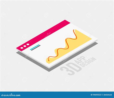 Isometric D User Interface Design Stock Vector Illustration Of Platform Infographic
