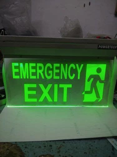 Double Side Exit Signage Board Thickness Mm Shape Rectangle Rs Piece ID