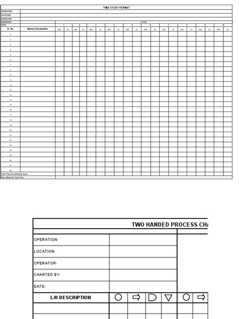 Two Handed Process Chart Pdf