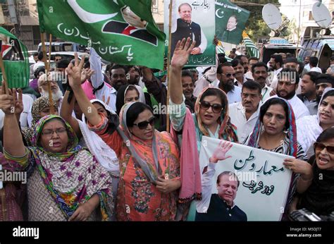 Leaders And Activists Of Muslim League Pml N Are Holding Protest